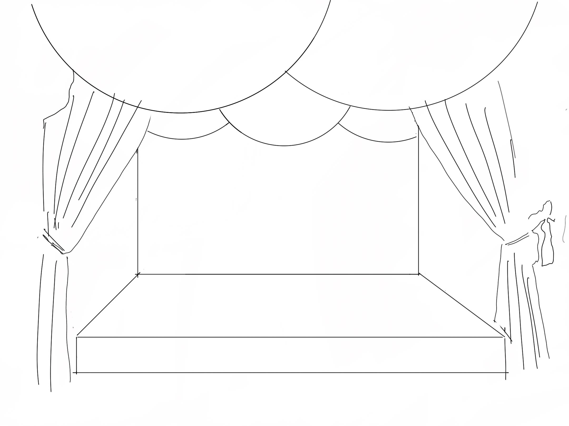 Dessin scène opéra à colorier – EMC Partageons